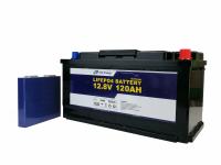 China 12V 120Ah LiFePO4 Deep Cycle Lithium Battery for RV & Marine - 355x175x190mm, 14kg, IP65 Rated for sale