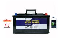 China 12V 100Ah LiFePO4 Lithium Battery with Bluetooth & Heating - 1280Wh Capacity, IP65 Rated for sale