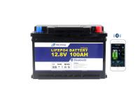 China Deep Cycle Bluetooth LiFePO4 Battery 12V 100Ah with 3000+ Cycles for Solar & RV Power Systems for sale