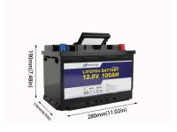 China 12V 100Ah LiFePO4 Battery 1280Wh for Solar Power Storage with 3000+ Cycles and IP65 Rating for sale