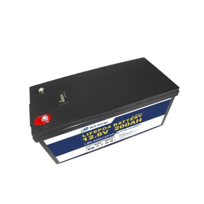 China Bely 12V 200Ah 2560Wh LiFePO4 Lithium Battery with LED Monitor for Solar & RV Applications for sale