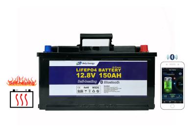 China 12V 150Ah LiFePO4 Battery with Bluetooth & Heating for Marine RV Aircraft - 3000+ Cycles IP65 Rated for sale