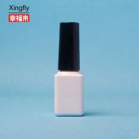 China Transparent 6ml Nail Polish Bottle Gel Polish Square Bottle With Plastic Cap And Brush for sale