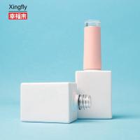 China 15ml Nail Polish Xingfly Empty Glass Bottles With Brush And Plastic Cap for sale