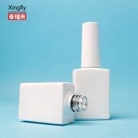 China 15ml Empty Nail Polish Bottle Gel Polish With White Brush Empty Nail Polish Bottle for sale