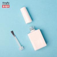 China 15ml Empty Nail Polish Bottle Gel Polish With White Brush Empty Nail Polish Bottle for sale