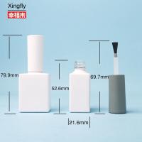 China Customized LOGO 15ml Nail Polish Bottle Glass Black Bottle Gel Polish for sale
