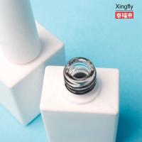 China Customized LOGO 15ml Nail Polish Bottle Glass Black Bottle Gel Polish for sale