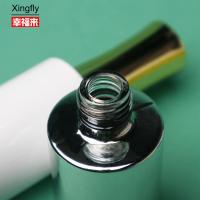 China Glass 15ml Nail Polish Bottle Custom Made UV Coating With Brush And Cap for sale