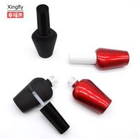China Empty UV Gel 15ml Nail Polish Bottle Unique Shape With Cap And Brush for sale