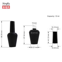 China Empty UV Gel 15ml Nail Polish Bottle Unique Shape With Cap And Brush for sale