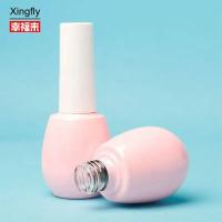 China 15ml Empty Nail Gel Polish Bottles Custom Cosmetic Glass Bottle With Brush for sale