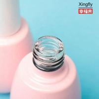 China 15ml Empty Nail Gel Polish Bottles Custom Cosmetic Glass Bottle With Brush for sale