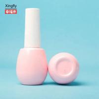 China 15ml Empty Nail Gel Polish Bottles Custom Cosmetic Glass Bottle With Brush for sale