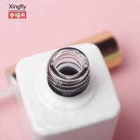 China Round  15ml Gel Nail Polish Bottles Customized Logo For Brush And Cap for sale