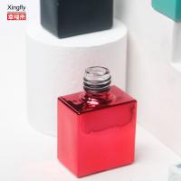 China Empty 10ml Gel Nail Polish Bottle OEM Square Glass Bottle With Brush for sale