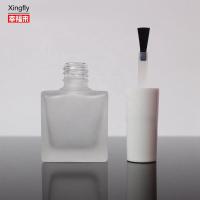 China Empty 10ml Gel Nail Polish Bottle OEM Square Glass Bottle With Brush for sale