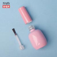China Modern 10ml Nail Polish Bottle Oval Glass Nail Polish Container Packaging for sale