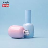 China Modern 10ml Nail Polish Bottle Oval Glass Nail Polish Container Packaging for sale