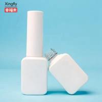 China Round Glass 8ml Gel Polish Bottle With Brush And Cap for sale