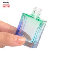 China Custom 10ml Gel Nail Polish Bottle Clear Empty Glass With Brush Cap for sale