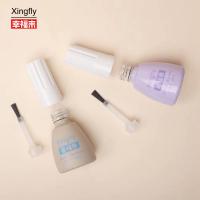 China Clear 12ml Luxury Empty Gel Glass Nail Polish Bottle Custom Logo Square Nail Polish Bottle for sale