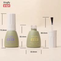 China Clear 12ml Luxury Empty Gel Glass Nail Polish Bottle Custom Logo Square Nail Polish Bottle for sale