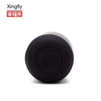 China 9ml Round Empty Glass Uv Gel Nail Polish Bottle Matte Black With Brush Cap for sale