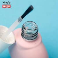 China Unique Nail Gel Polish Glass Bottle OEM Custom Empty Gel Polish Bottles With Brush And Cap for sale