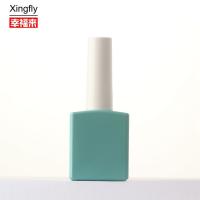 China Gel Polish Square Bottle Unique 13ml Empty UV Nail Polish Bottle With Cap And Brush for sale