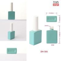 China Gel Polish Square Bottle Unique 13ml Empty UV Nail Polish Bottle With Cap And Brush for sale