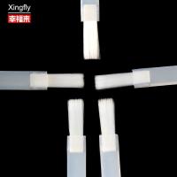 China Nail Polish Brush White Flat Hair Acrylic Nail Art Brushes Nail Polish Replacement Brush for sale