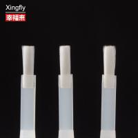 China Nail Polish Brush White Flat Hair Acrylic Nail Art Brushes Nail Polish Replacement Brush for sale