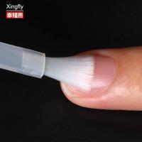 China Nail Polish Brush White Flat Hair Acrylic Nail Art Brushes Nail Polish Replacement Brush for sale