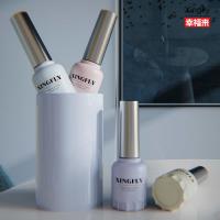 China 12ml Nail Polish Bottle Round Container UV Gel Nail Varnish Glass Bottle for sale