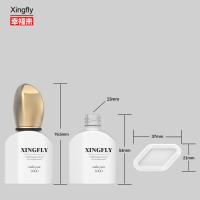 China 12ml Nail Polish Bottle Empty Gel Glass Bottle With Cap And Brush For UV Gel Polish for sale