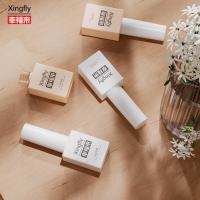 China 8ml Nail Polish Bottles UV Empty Glass Nail Gel Polish Bottles With Brush Cap for sale