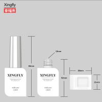China 10ml  Square Empty Cosmetic Containers Gel Nail Polish Bottle for sale