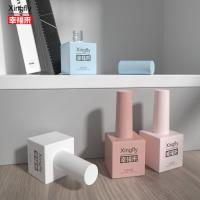 China 17ml Gel Polish Square Bottle Custom Spray Paint Glass Bottle Surface Uv Nail Polish Bottle for sale