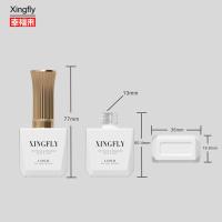 China 12ml nail Gel Polish Square Bottle Empty Uv Gel Polish Glass Bottle with cap and brush for sale
