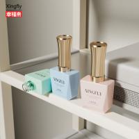 China 12ml nail Gel Polish Square Bottle Empty Uv Gel Polish Glass Bottle with cap and brush for sale
