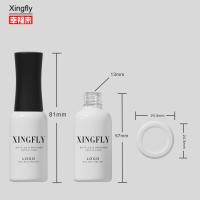 China 9ml Empty Nail Gel Polish Round Bottle Custom LOGO Nail Reinforced Gel Glass Bottle for sale