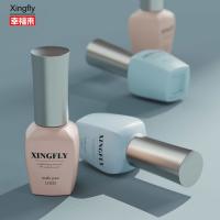 China 15ml Gel Nail Polish Glass Bottle Custom Design Empty For Nail Polish With Cap And Brush for sale