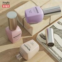 China 15ml Gel Nail Polish Glass Bottle Custom Design Empty For Nail Polish With Cap And Brush for sale