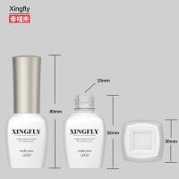China 15ml Gel Nail Polish Glass Bottle Custom Design Empty For Nail Polish With Cap And Brush for sale
