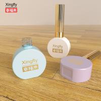 China 15ml Nail Polish Bottle Round White Coating UV Gel Nail Polish Glass Bottle For Nail Polish for sale