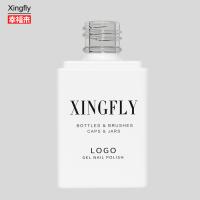 China 17ml Square Gel Nail Container Custom UV Gel Nail Polish Empty Glass Bottle for sale