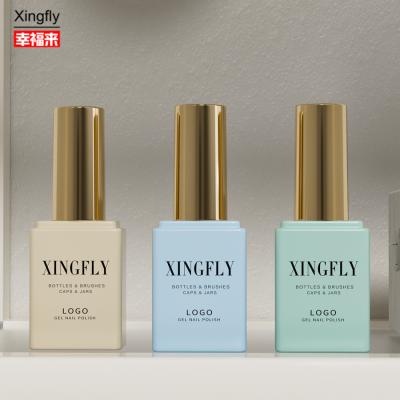 China 17ml Nail Gel Bottle Custom Cosmetic Large Capacity Nail Polish Oil Empty Glass Bottle for sale