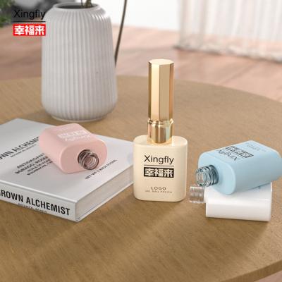 China 12ml Custom Nail Polish Bottle Empty Cosmetic Packaging Gel Polish Glass Bottle for sale