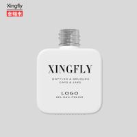 China 11ml Square Bottle Custom Gel Nail Polish Bottle White Bottle For Gel Polish White for sale